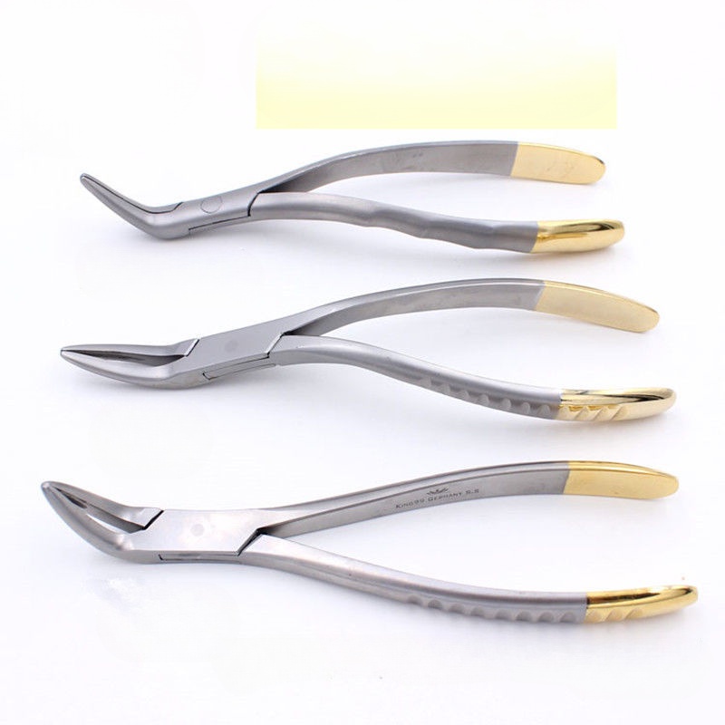 Dental Residual Root Tweezers Tooth Extraction Forceps Curved Maxillary ...