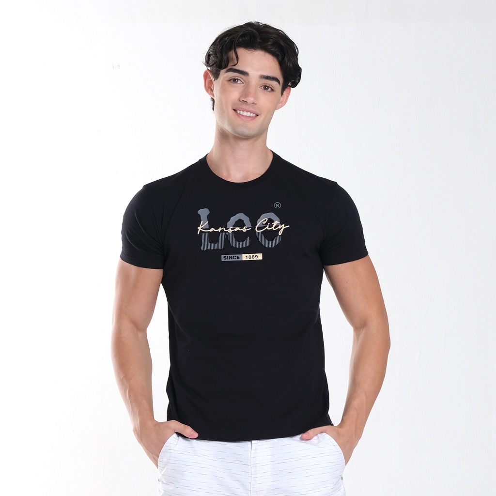 Lee Logo T-Shirt for Men in Black | Shopee Philippines