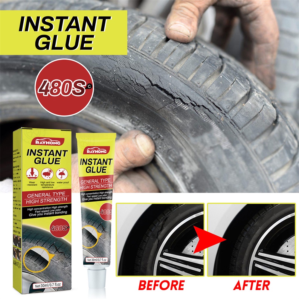 Aubte Car Tire Crack Repair Glue Tire Repair Adhesive Rubber Sealant ...