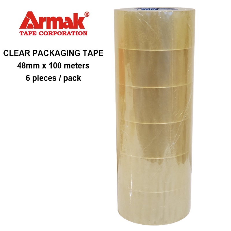 Original Armak Packaging Tape (6pcs / pack) 48mm x 100 meters Clear ...