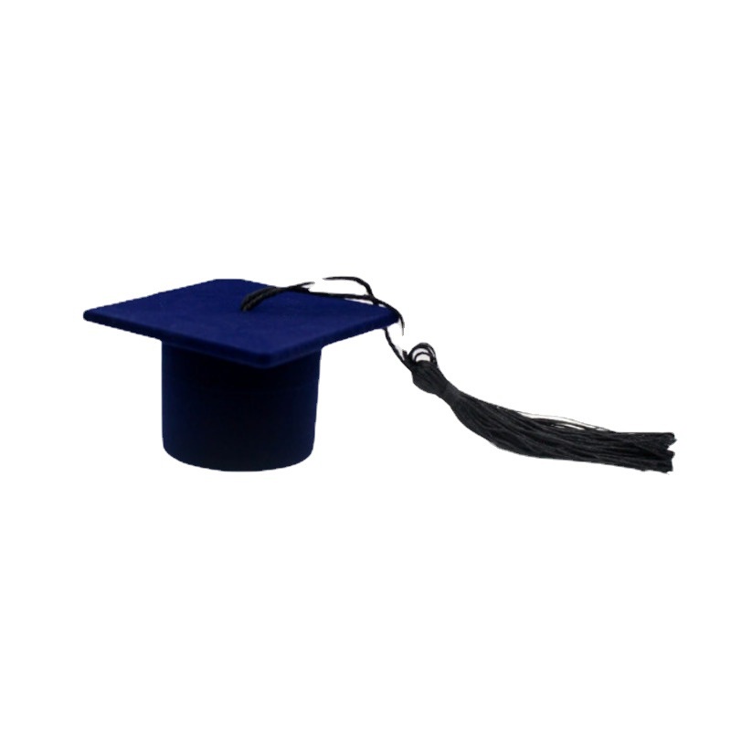 Graduation Bachelor Cap Ring Earrings Jewelry Storage Box Wedding ...