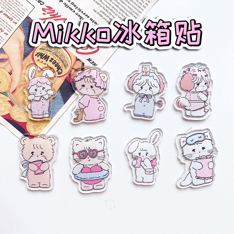 Cartoon Cute Mikko Acrylic Refrigerator Sticker Home Decoration ...
