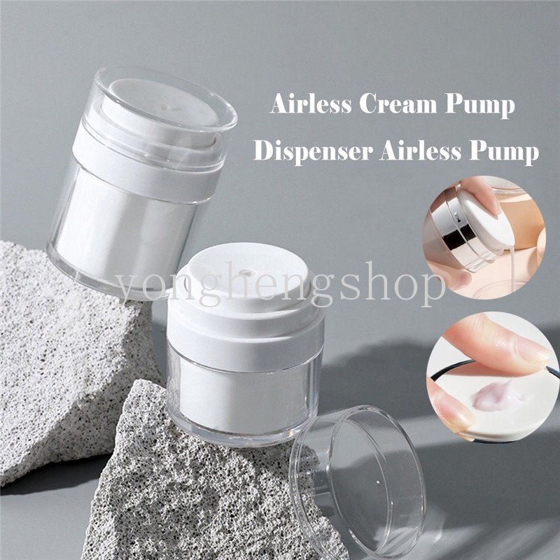 15/30/50ml Airless Pump Cosmetic Jar Travel Portable Lotion Face Cream Dispenser Empty ...