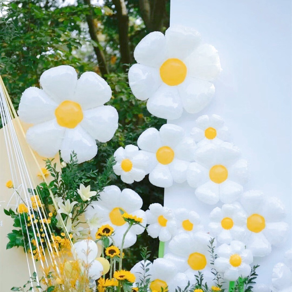 Daisy Flower Foil Balloon Kids Birthday Party Supplies Baby Shower ...