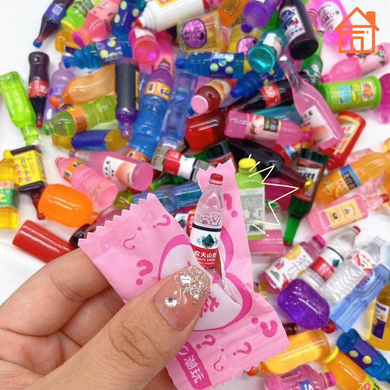 Resin Food Beverage Mini Simulation Bottle Blind Box/ Children Surprise ...