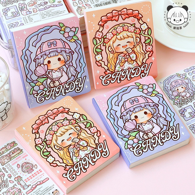 10cm*8cm Telado Romantic afternoon tea, small and cute blank notebook ...