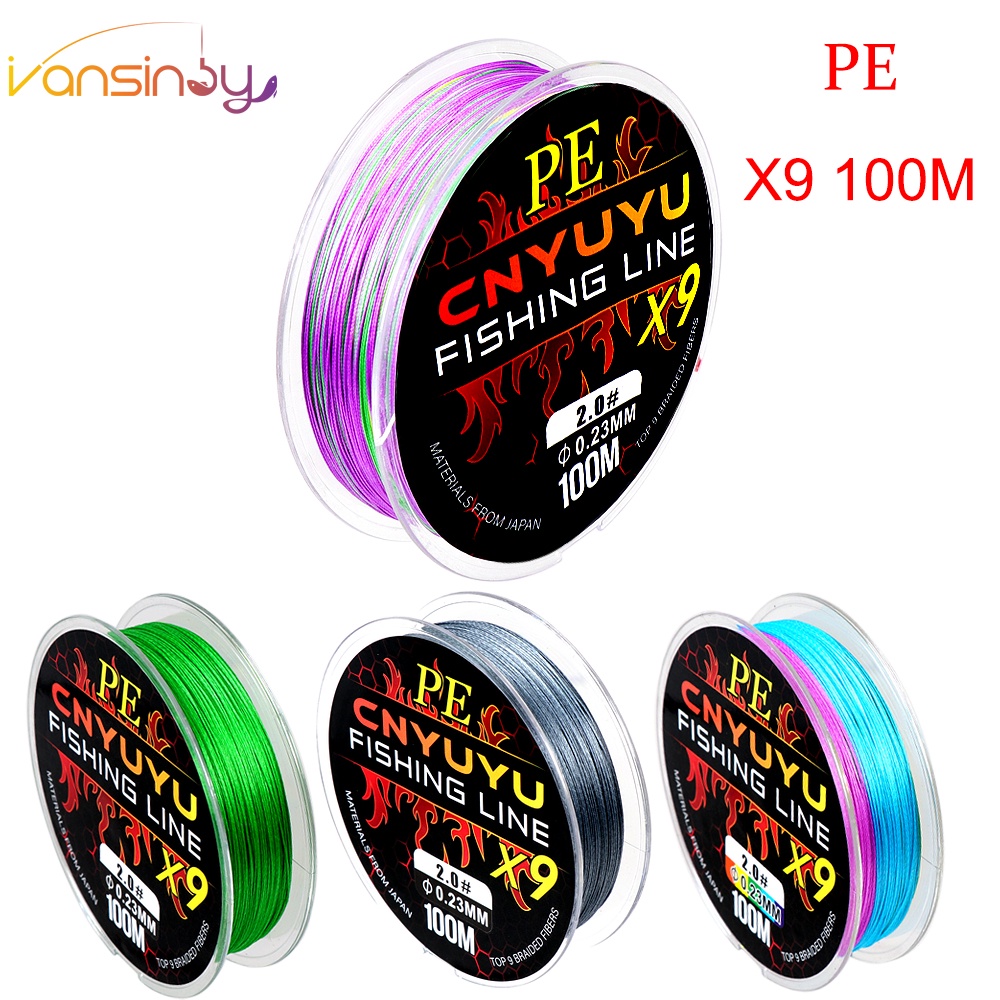 X9 Strands Braided PE Fishing Line 100M Abrasion Resistant Braided ...