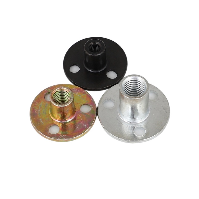 Xzm] M6M8M10M12 Iron Plate Nut Sofa Foot Locking Nut Galvanized Three ...