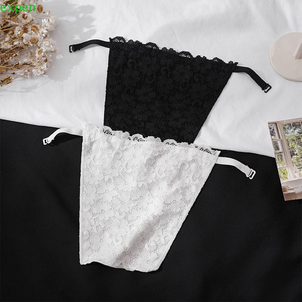 EXPEN Anti-Glare Tube Top, Double Layer Lace Chest Cover, Strapless ...