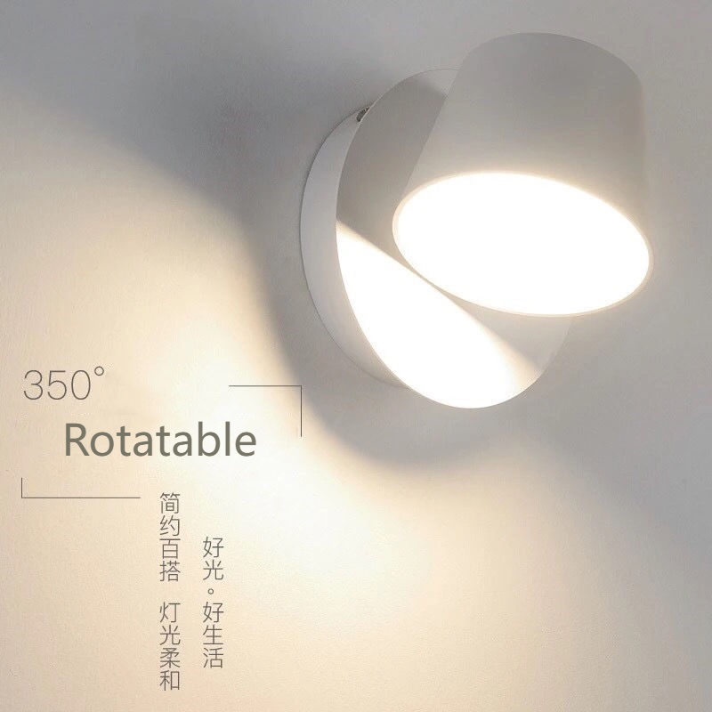 Nordic minimalist lights rotating wall lights bedside lights bedroom ...
