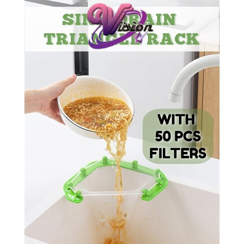 Kitchen Triangle Sink Filter Drainage Rack Anti-clogging Garbage Filter ...