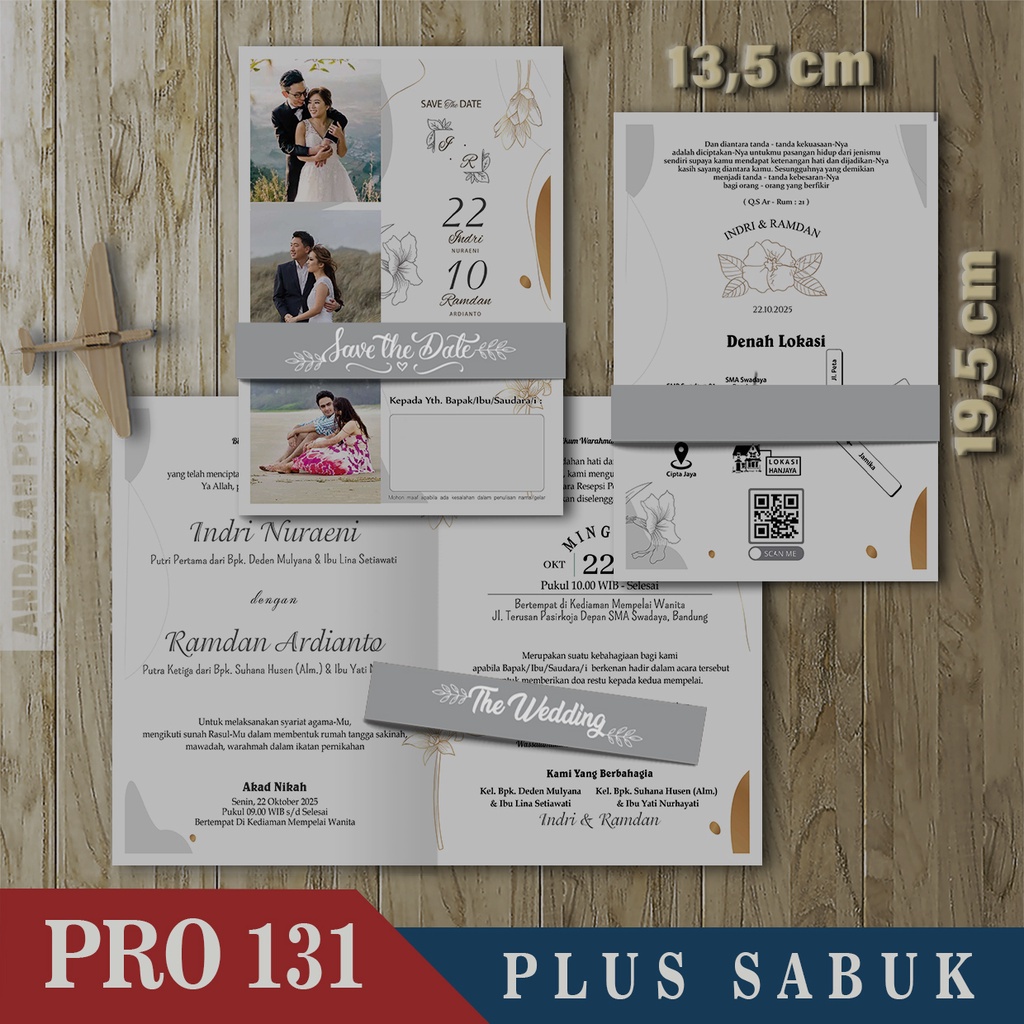 Pro 131 Plus Photo & Belt - Print Invitations Color / Colored Folded 2 ...