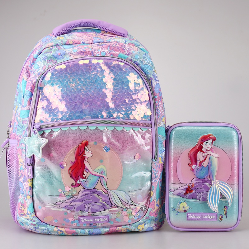 Smiggle backpack and pencil case mermaid school bag for primary ...