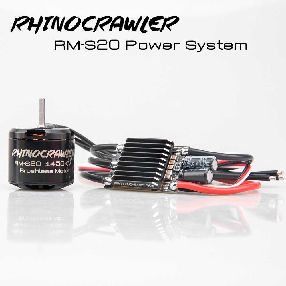 RhinoESC RC AM32 Crawler ESC Power System 540 RM-S20 Brushless Motor ...