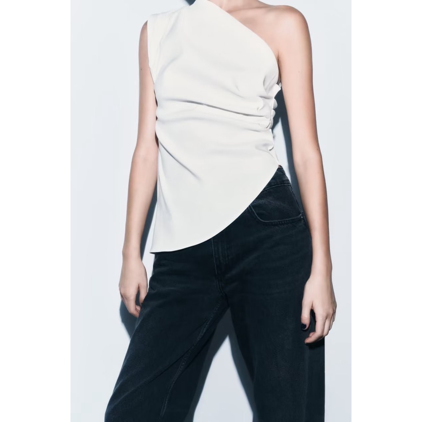 2023 New Diagonal Collar Off Shoulder Asymmetric Diagonal Collar Design ...