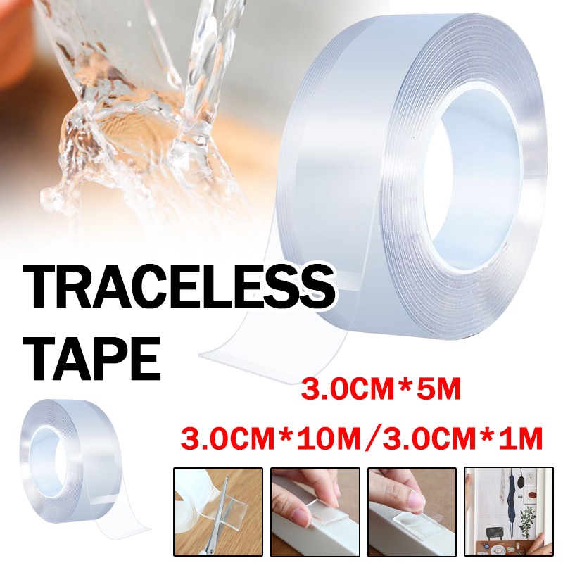 NEW Strongly Sticky Double-Sided Adhesive Nano Tape Traceless Washable ...