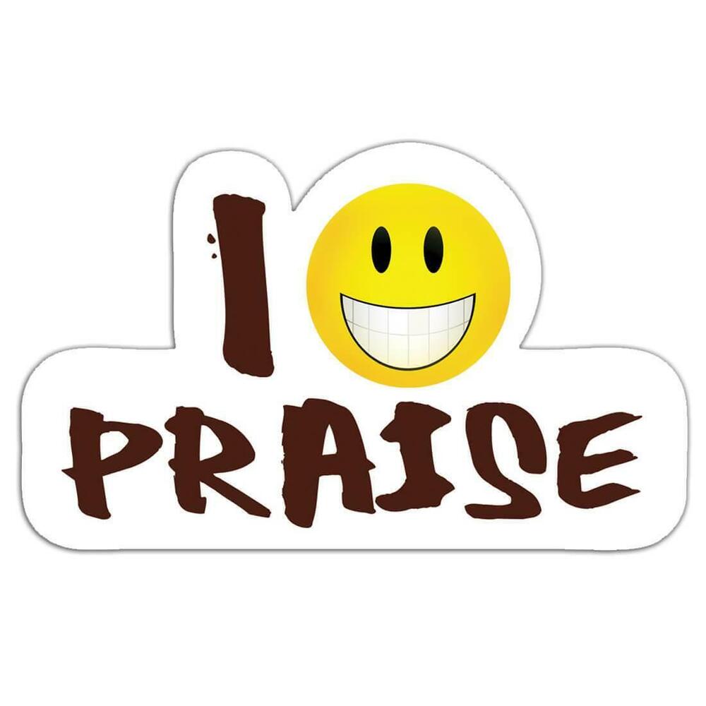 Christian Jesus car bumper sticker Emoji I Praise Christian Catholic ...
