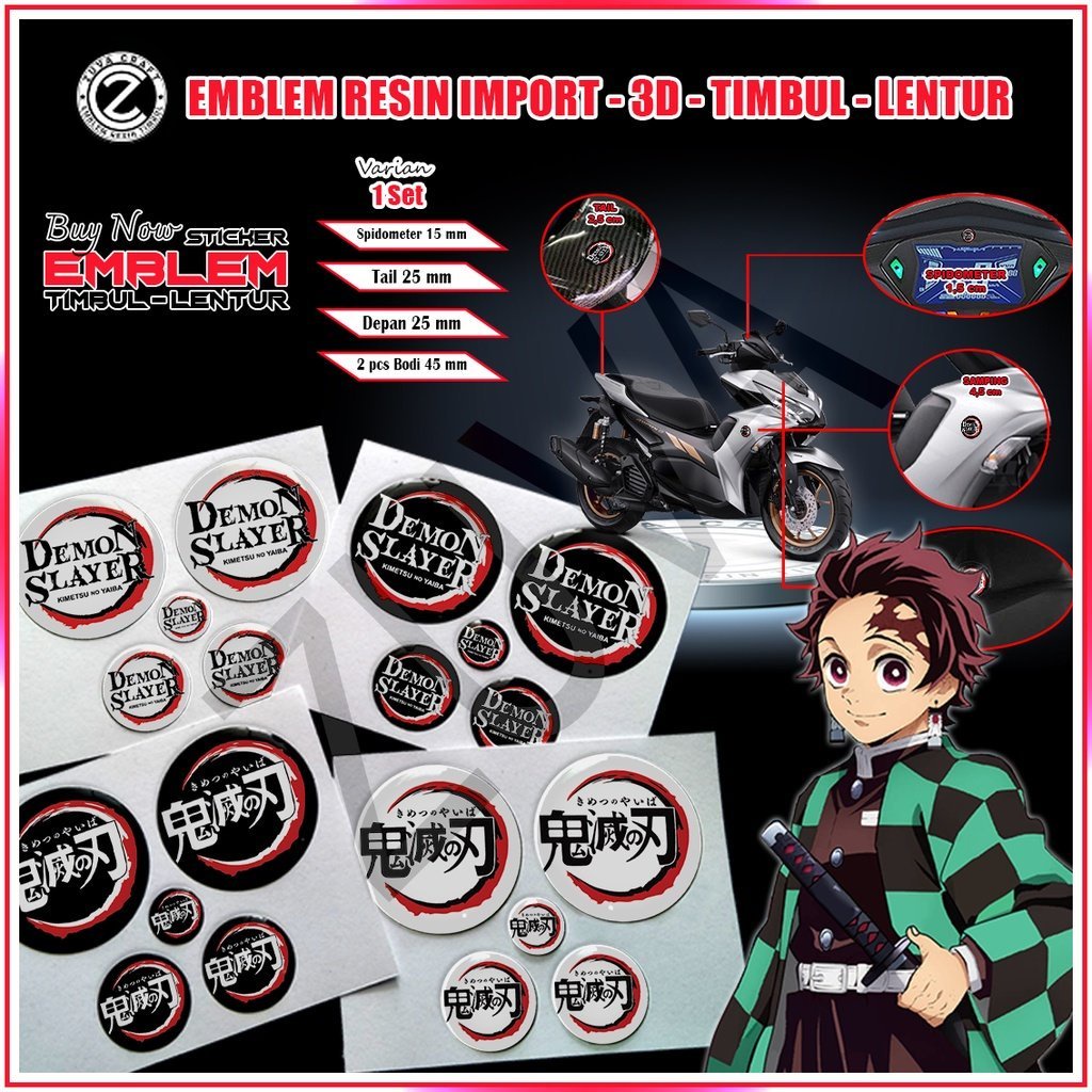 MOTORCYCLE STICKERS 1 SET MOTORCYCLE STICKER serial EDITION KIMETSU NO ...