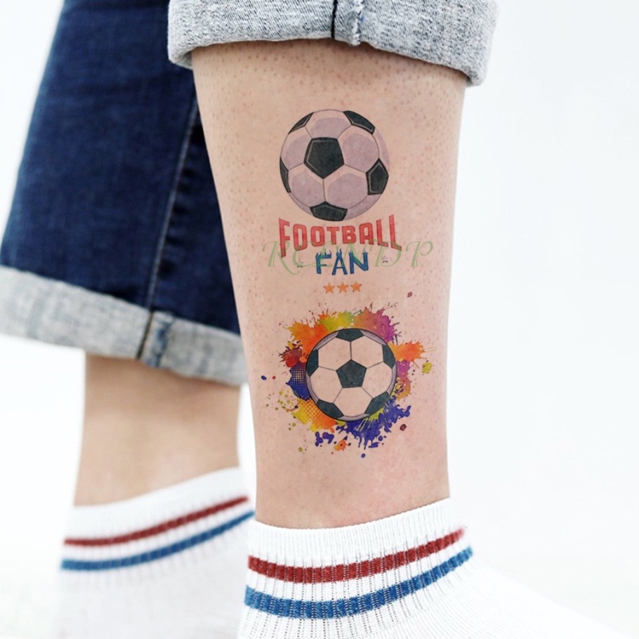 Waterproof Temporary Tattoo Sticker Football Small Size Art Tatto Flash ...