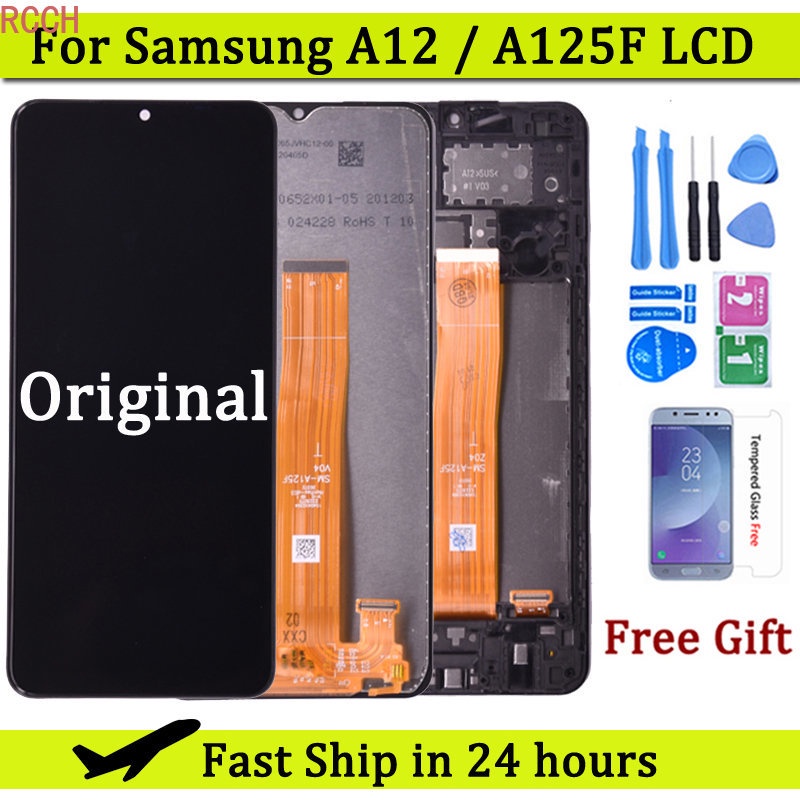 LCD For Samsung Galaxy A12 A125 LCD with frame Touch Screen Digitizer LCD For Samsung SM-A125F ...