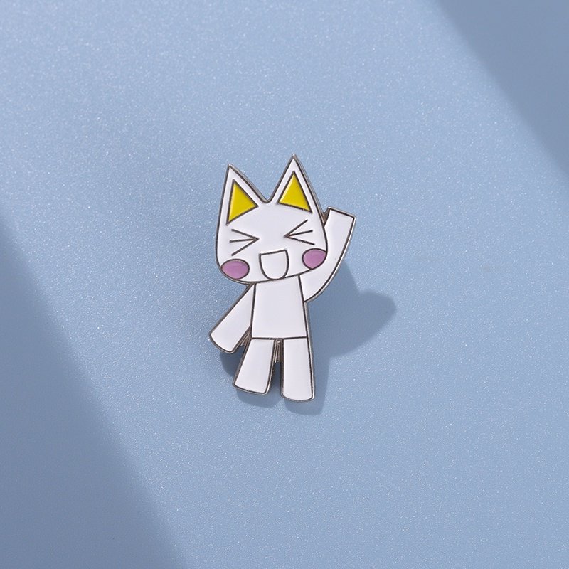 Cute Toro Inoue Cat Enamel Pins Cartoon Happy Cat Brooch Lapel Badges ...