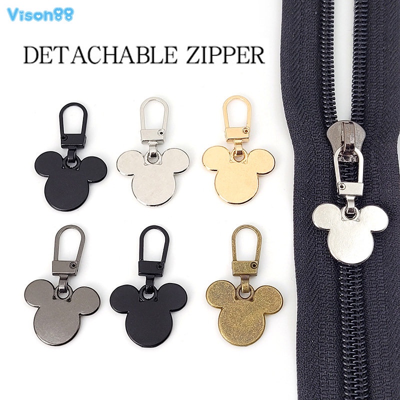 Mickey Metal Zipper Pull Replacement Detachable Zipper Slider Pull ...