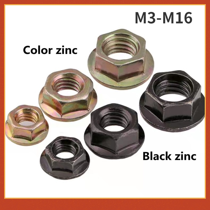 Flange nut 304 stainless steel hexagon anti slip nut lock nut tooth nut ...