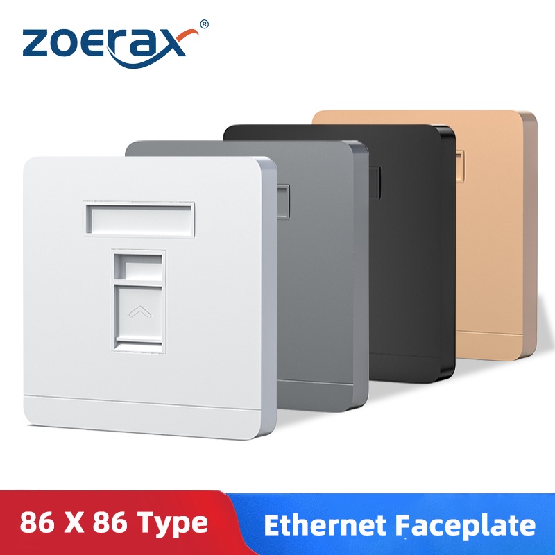 ZoeRax 1/2 Port Keystone Wall Plate 86 Tpye, UL Listed, Single Gang ...