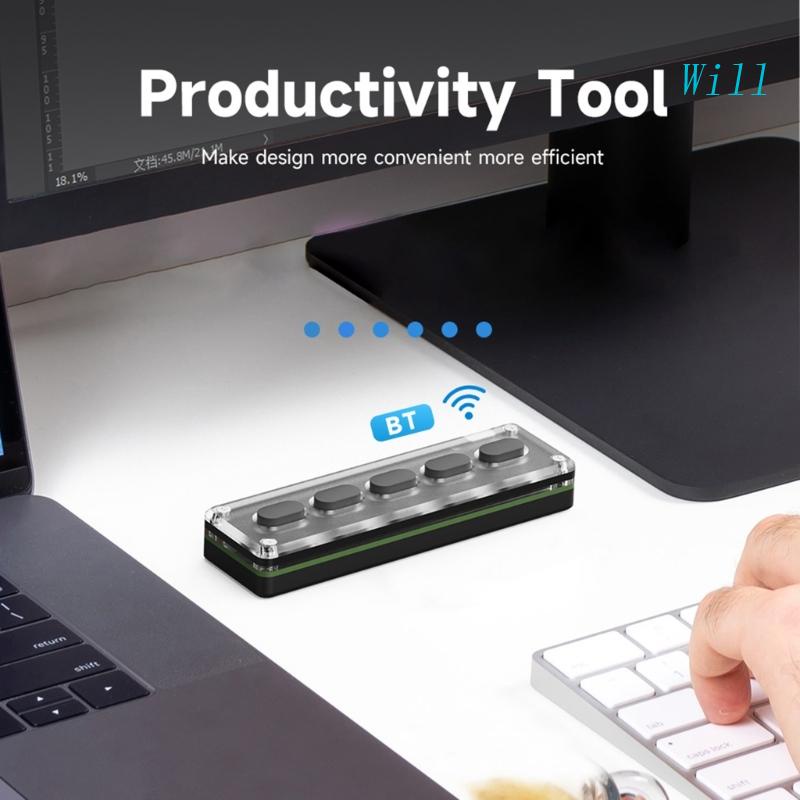 Will Programming Macro Custom Knob Keyboard RGB 5-Key Copy Mini Button ... Will Programming Macro Custom Knob Keyboard RGB 5-Key Copy Mini Button ...