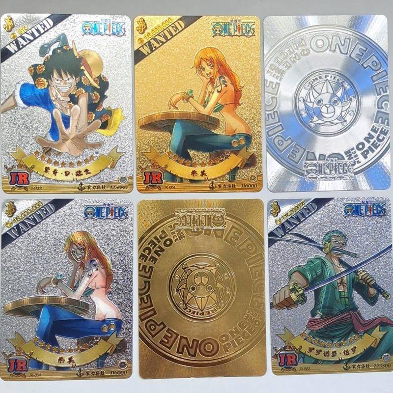 Card One Piece JR Gold Silver Luffy Nami Rare Collection | Shopee ...