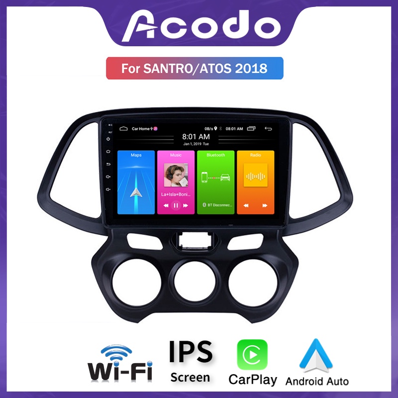 For Hyundai santro/atos 2018 Android Car Stereo Support Carplay Android ...