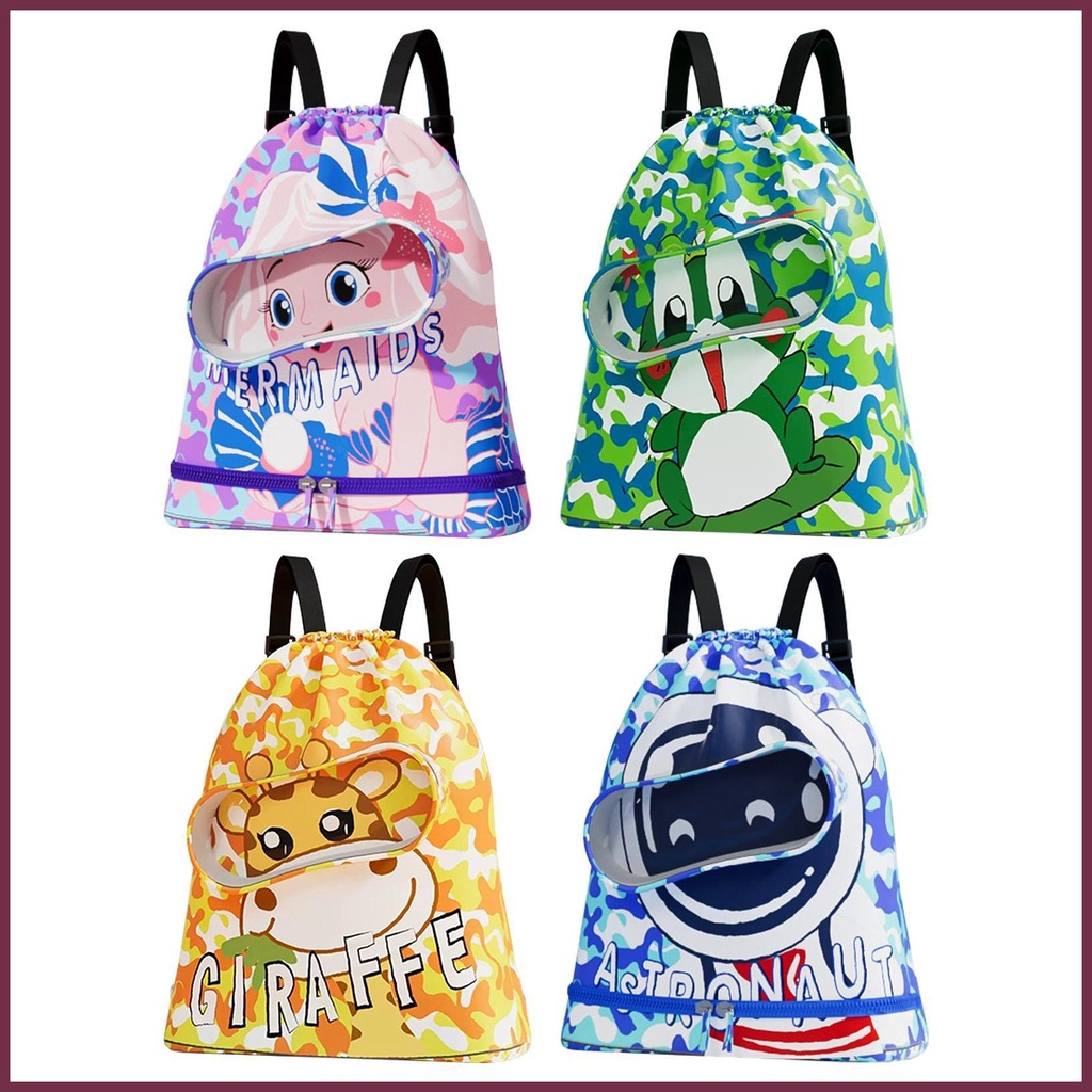 Swim Bag for Kids Cute Cartoon Swim Bags for Swimmers Wet and Dry ...