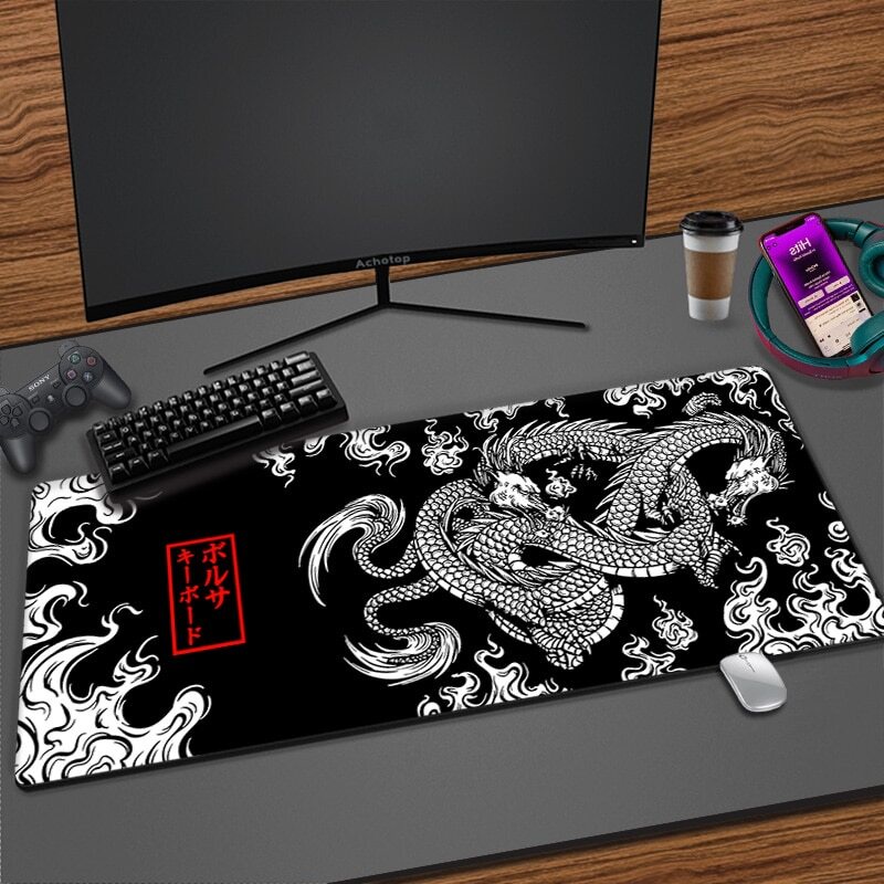 Japanese Dragon Large Gaming Mousepad XXL Keyboard Gamer Mouse Pad on ...