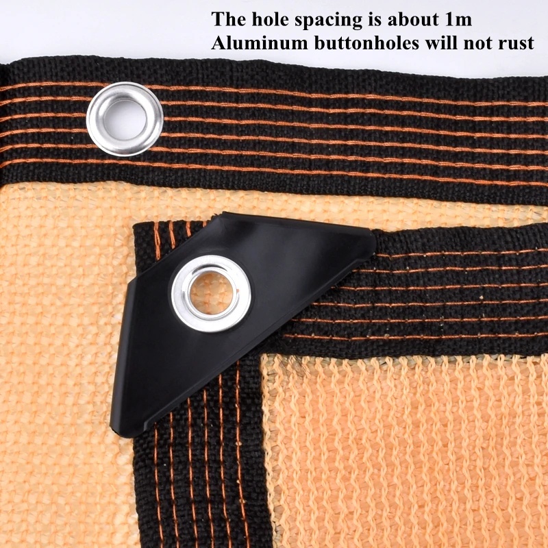 90% Shading Sun Shade Net Beige Anti-UV Shelter Swimming Pool Outdoor ...