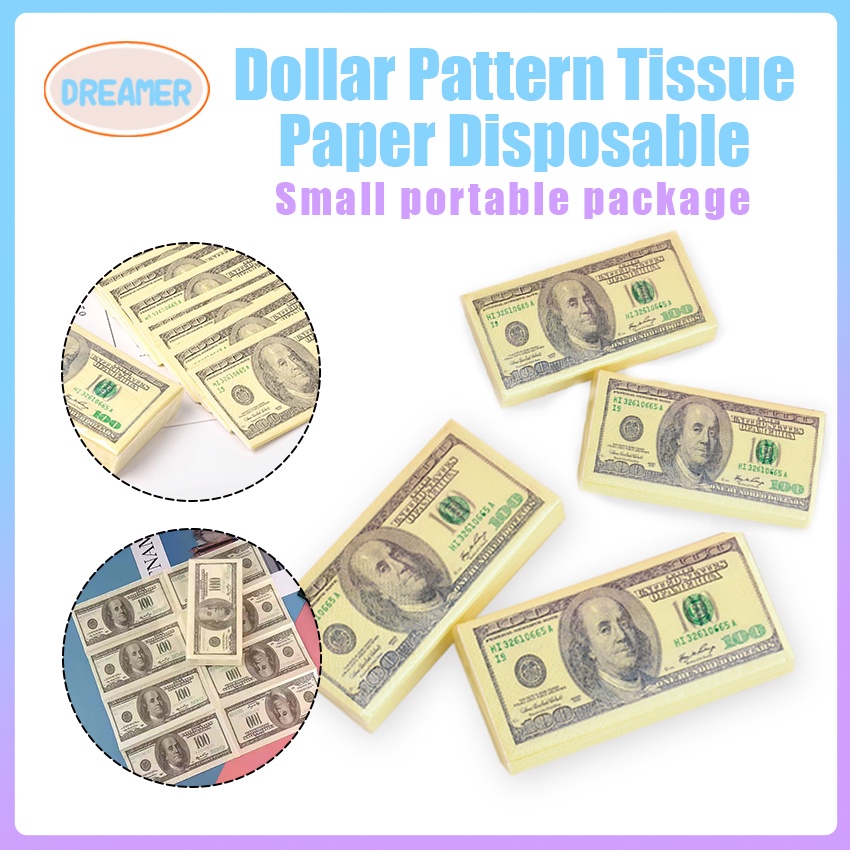 10 Pcs/Set 100 US Dollars Money Pattern Napkins Paper Toilet Bath ...