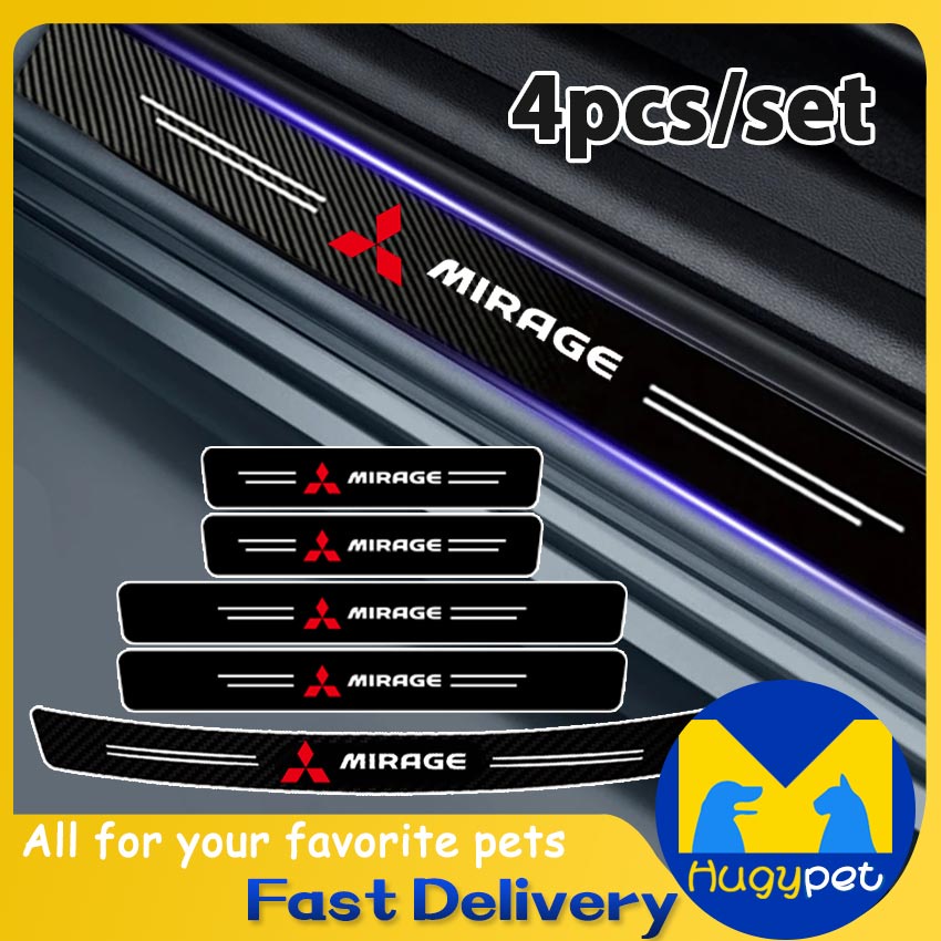 For Mitsubishi MIRAGE Carbon Fiber Car Door Sticker Protector Auto ...
