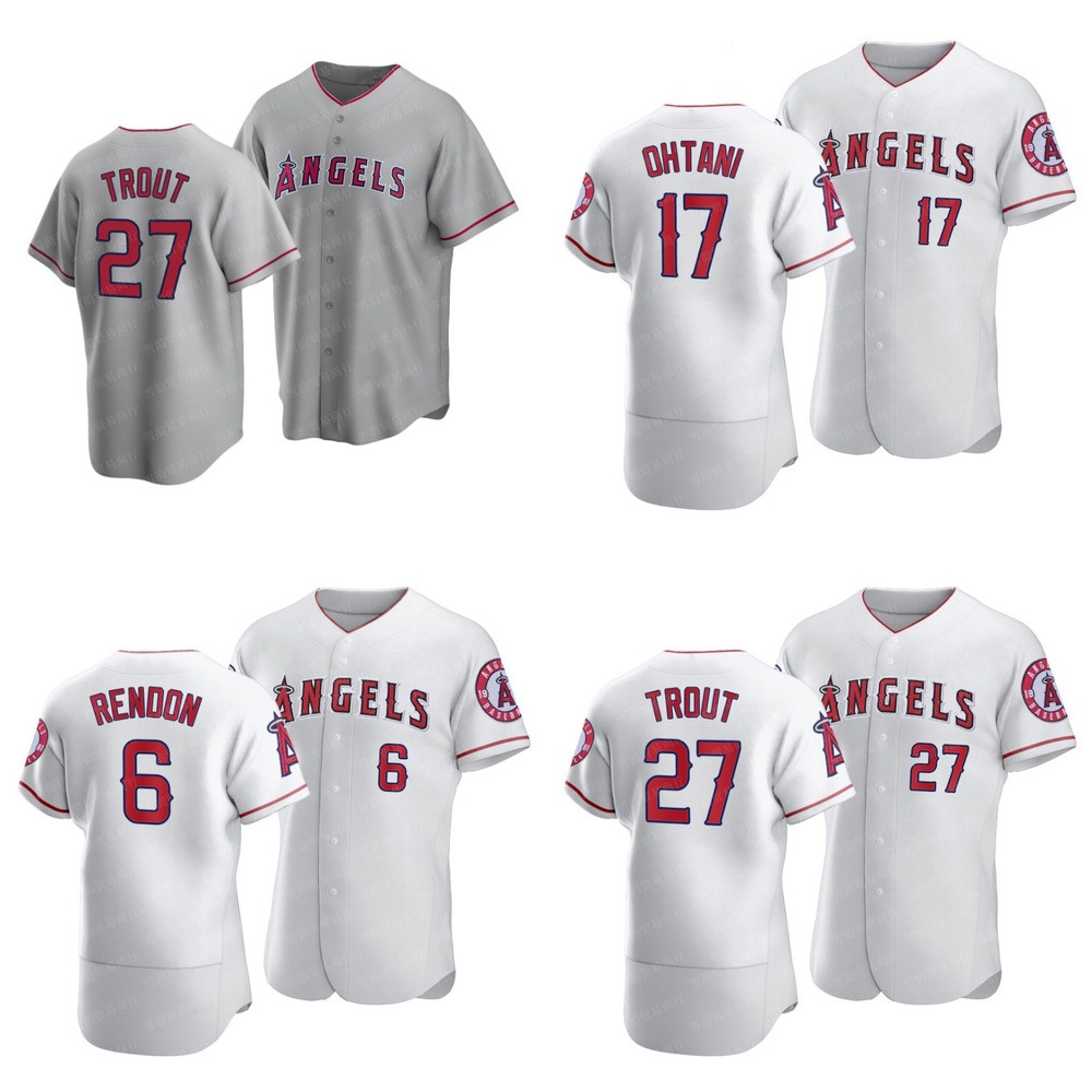 Original 2021 new mlb jersey angel 17 ohtani 6 rendon 27 trout baseball ...