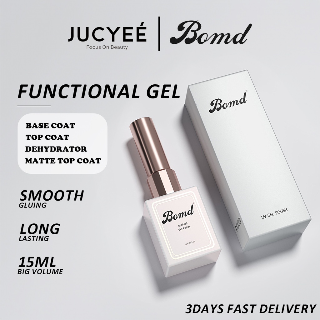 BOMD Dehydrator Base Coat Top Coat Matte 15ML Long-Lasting Easy Soak ...