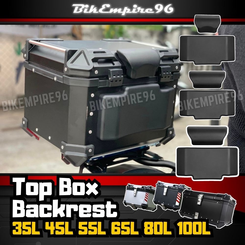 Motorcycle Top Box Backrest Pad Heavy Duty Cushion for 35L 45L 55L 65L 80L 100L Top Box ...