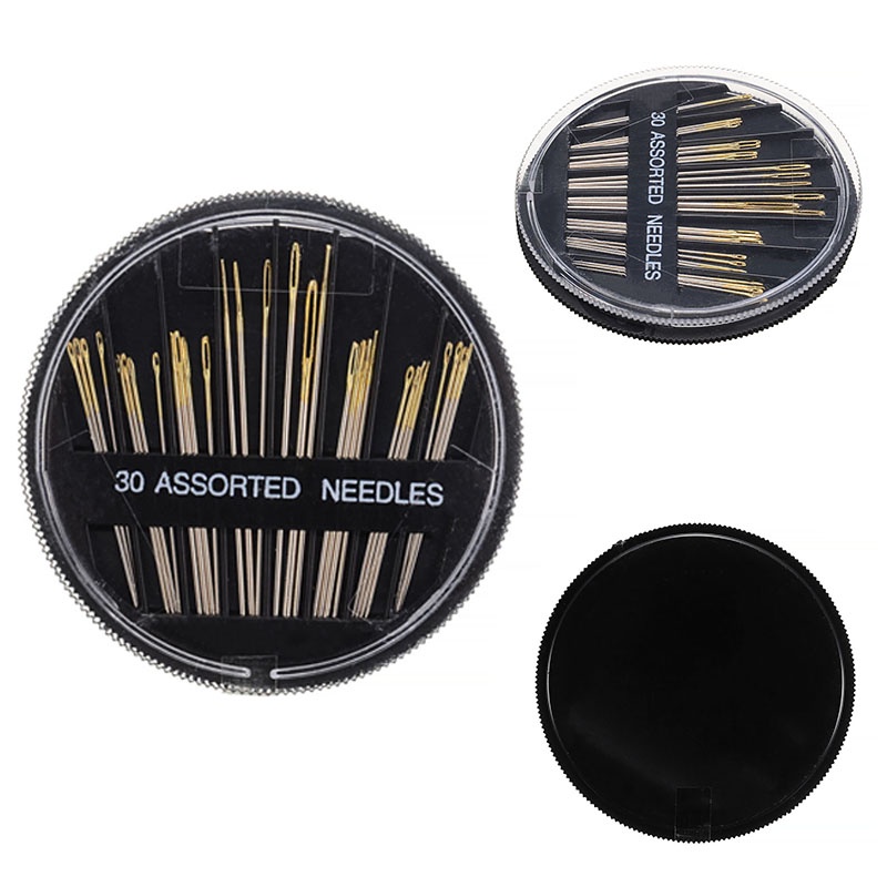 30pcs New Thick Big Eye Sewing Self Threading Needles Set Embroidery