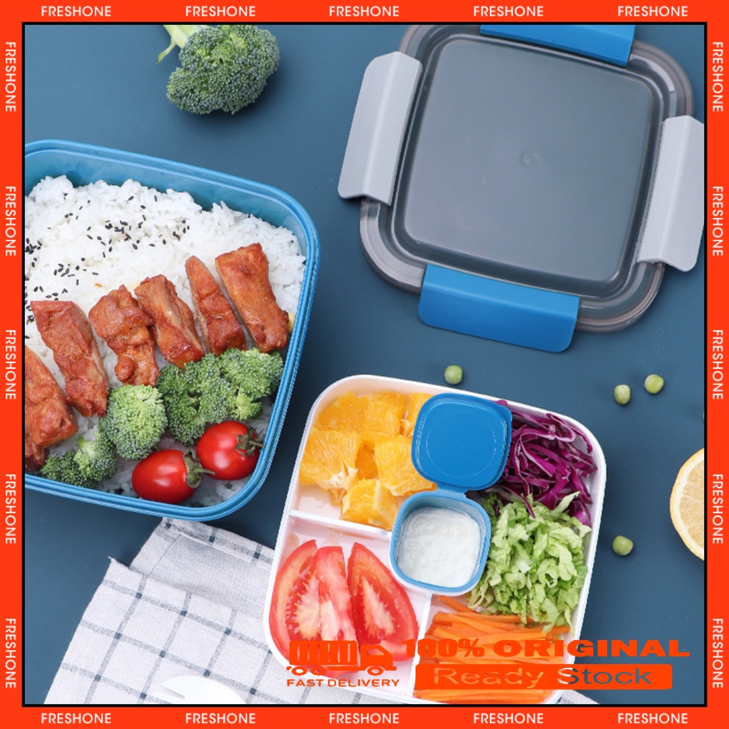 FreShone- 3 Colors Lunch Container Daily Use Office Worker Portable ...