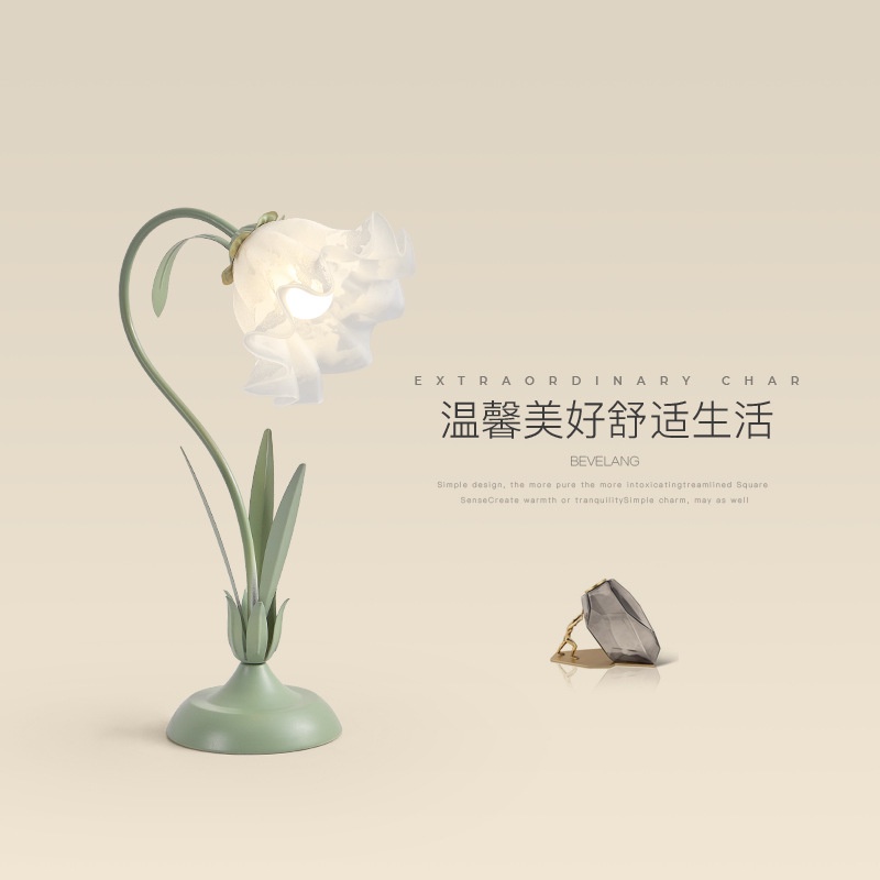 Home New Product Retro Bedside Table Lamp Romantic Girl Bedroom ins ...