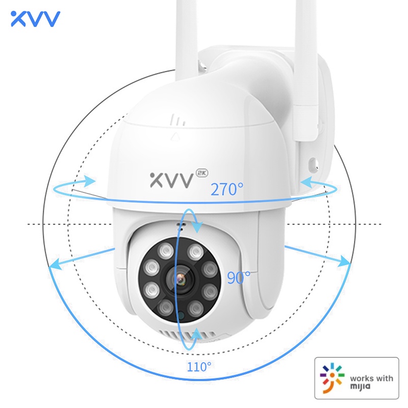 Xiaovv Smart P1 Outdoor Camera 270° PTZ Rotate Wifi Webcam Humanoid ...