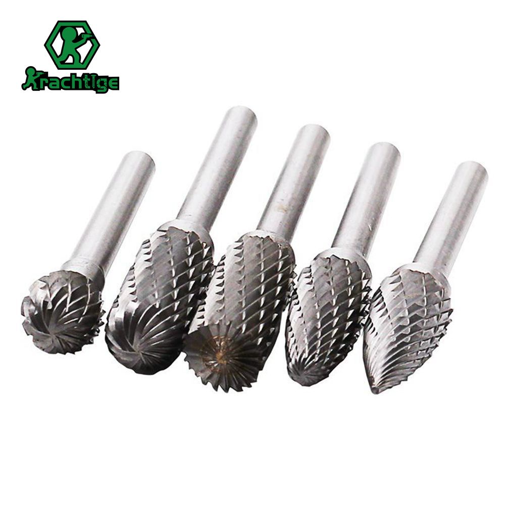 5Pcs Tungsten Carbide Rotary Burr Cutter Set for Rotary Tools File ...
