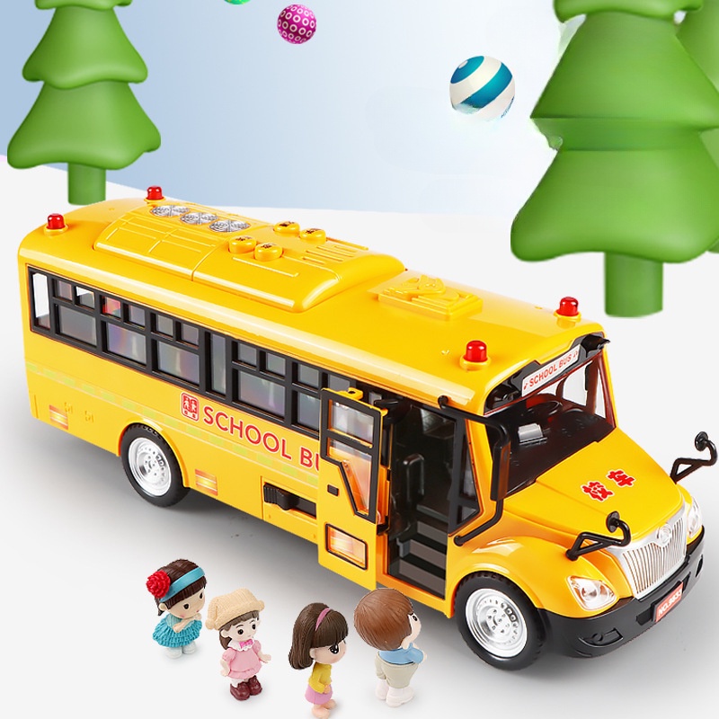 Children's Bus Toy Double-decker Baby Bus Toy Car Large Size School Bus ...