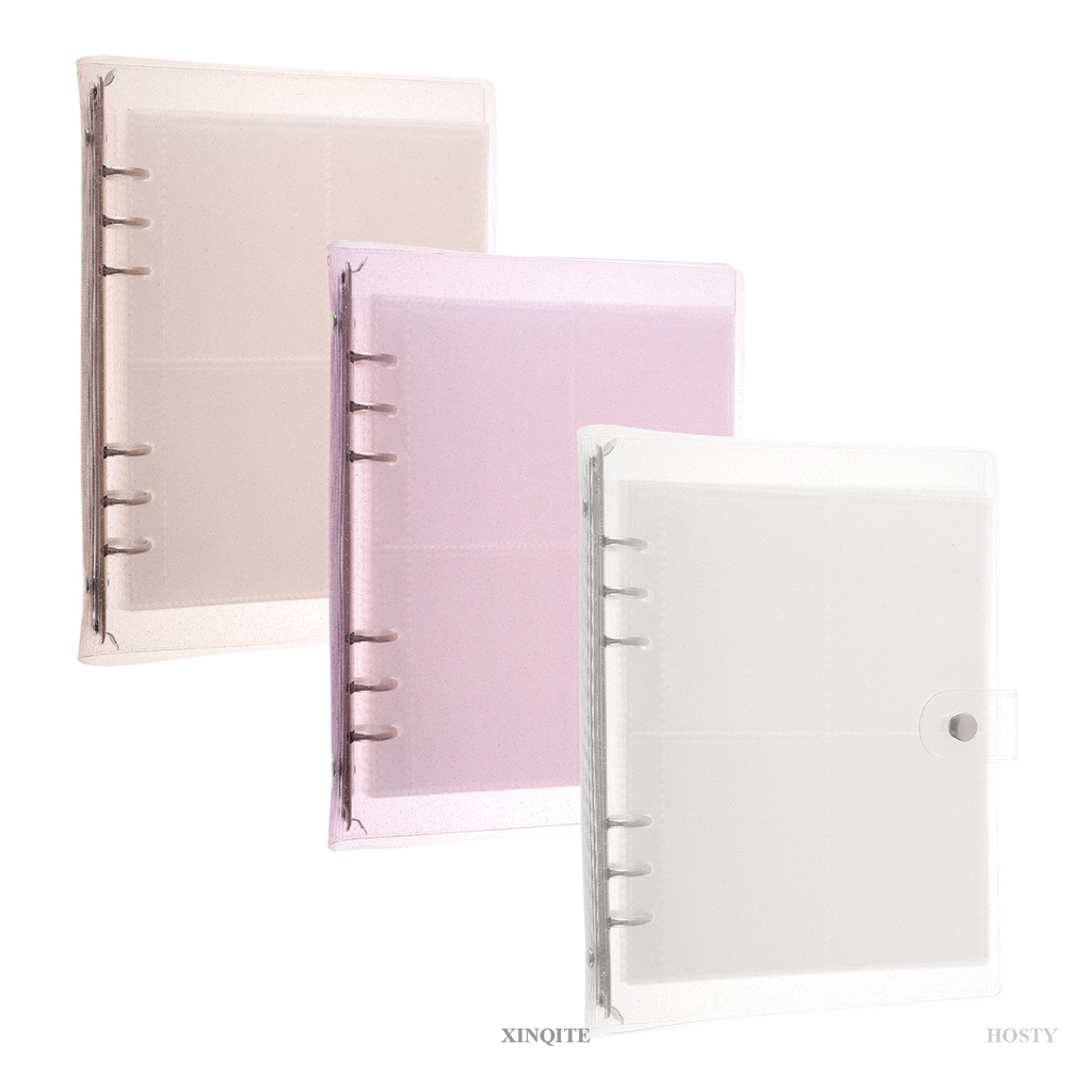 XINQITE Antner Clear PVC A5 Refillable Binder Cover 6-Ring Binder Cover ...
