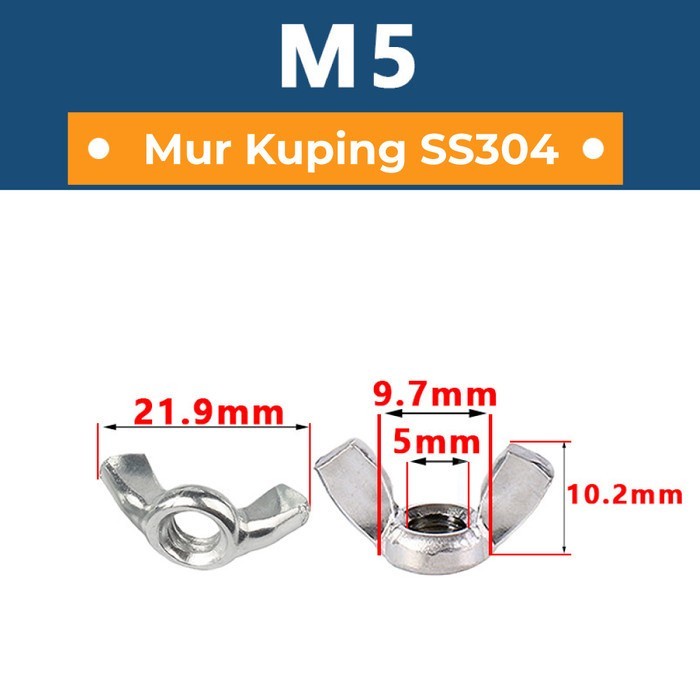 Stainless Ear Nut Wing Nut Butterfly Nut M4-M10 SS304 Butterfly Nut ...