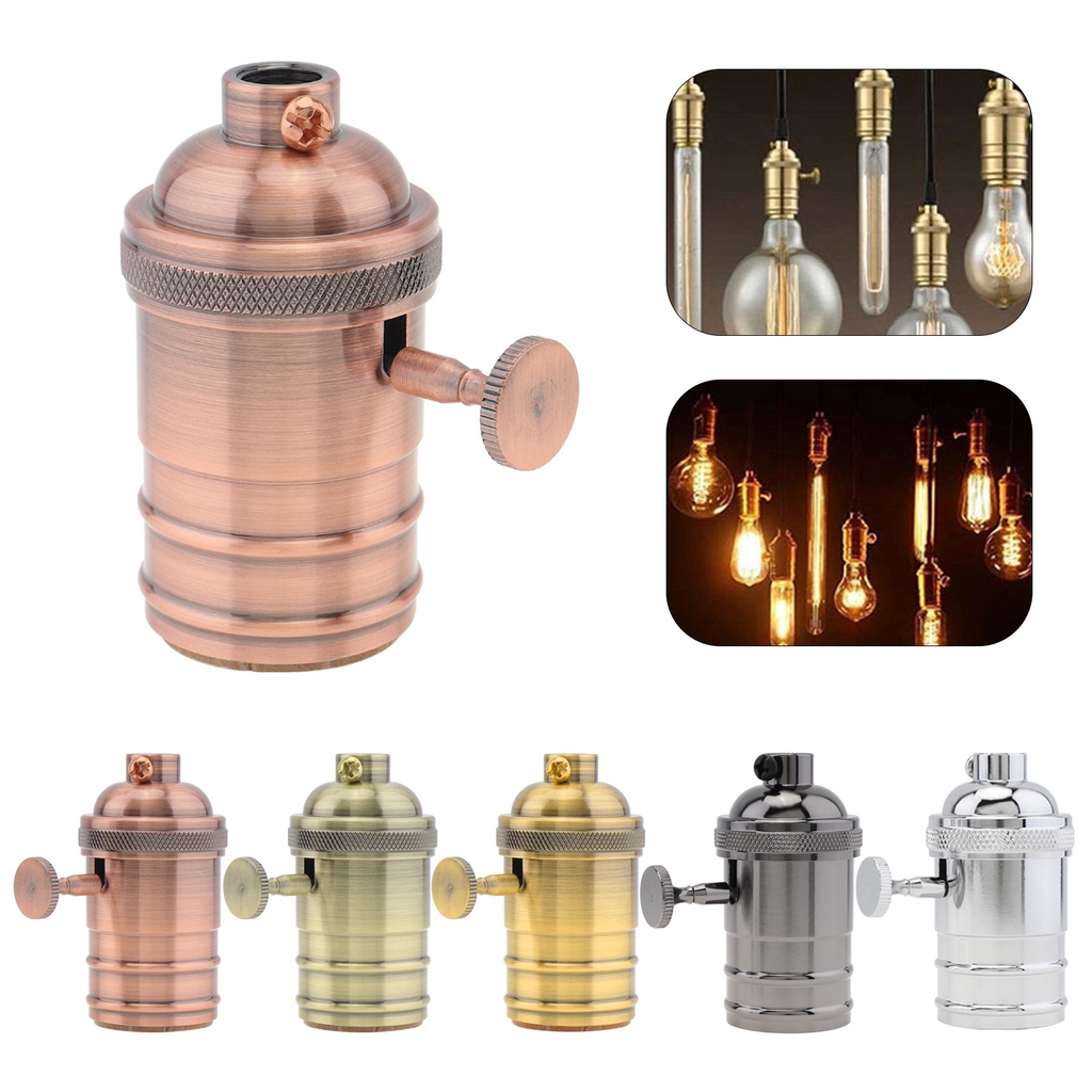 Vintage Lamp Socket E26 Base E27 Edison Bulb Holder Industrial Pendant ...