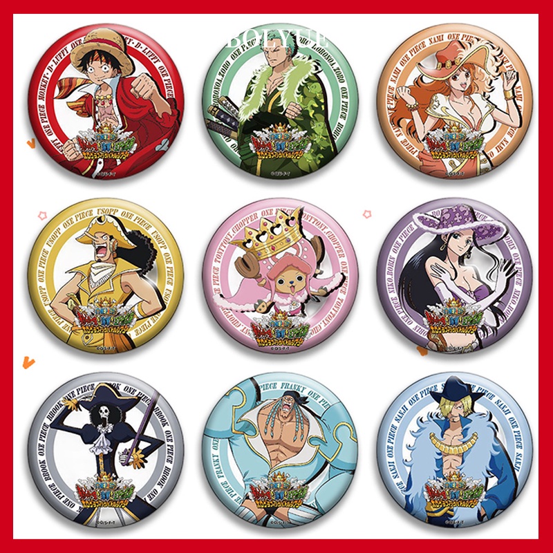 One Piece Badge Anime Luffy Zoro Sanji Badge Round One Piece Badge ...
