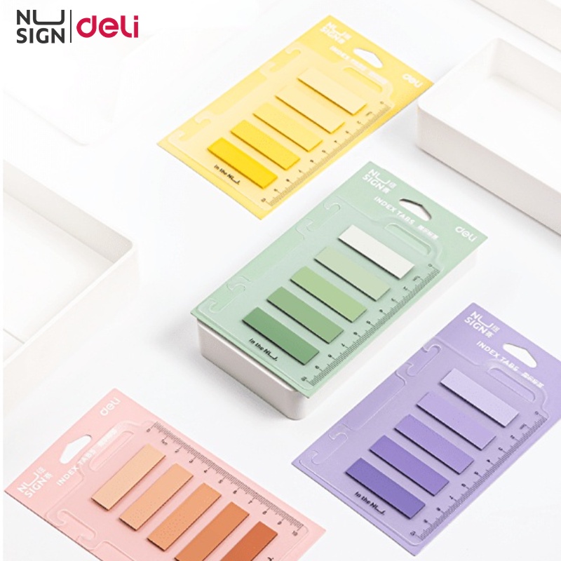 Deli Nusign Sticky Notes 100 Sheets Instruction Label Bookmarks Student ...